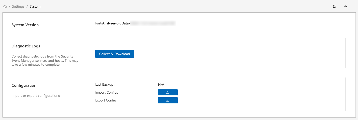 How to collect Diagnostic Logs | FortiAnalyzer BigData 7.6.0 | Fortinet Document Library